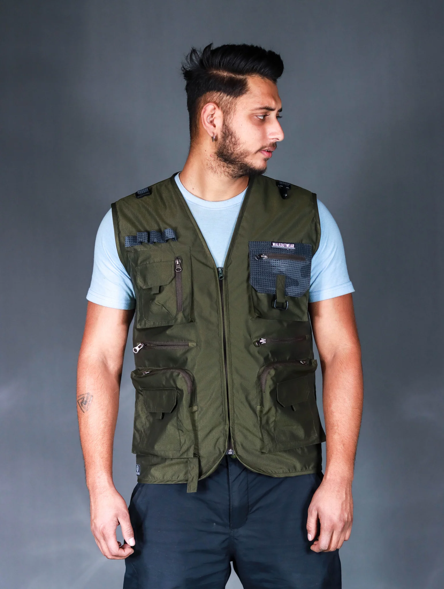 Jungle Safari Trekkers Half Jacket | 9 Pocket Design | Water Repellent